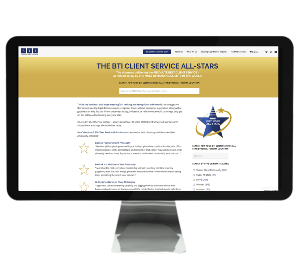 BTI Client Service All-Stars 2024 - The BTI Consulting Group